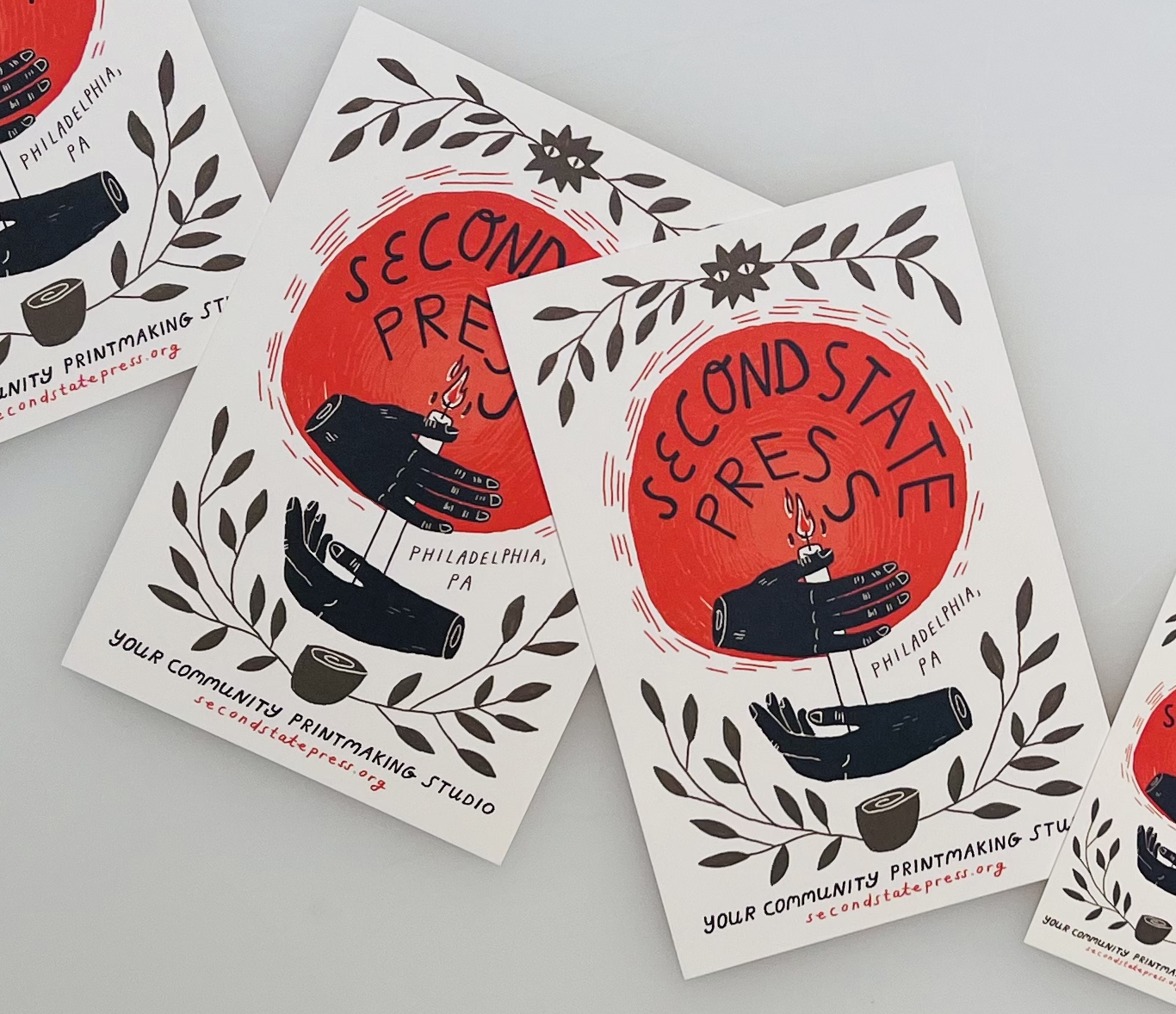 Postcards for Second State Press - Fireball Printing